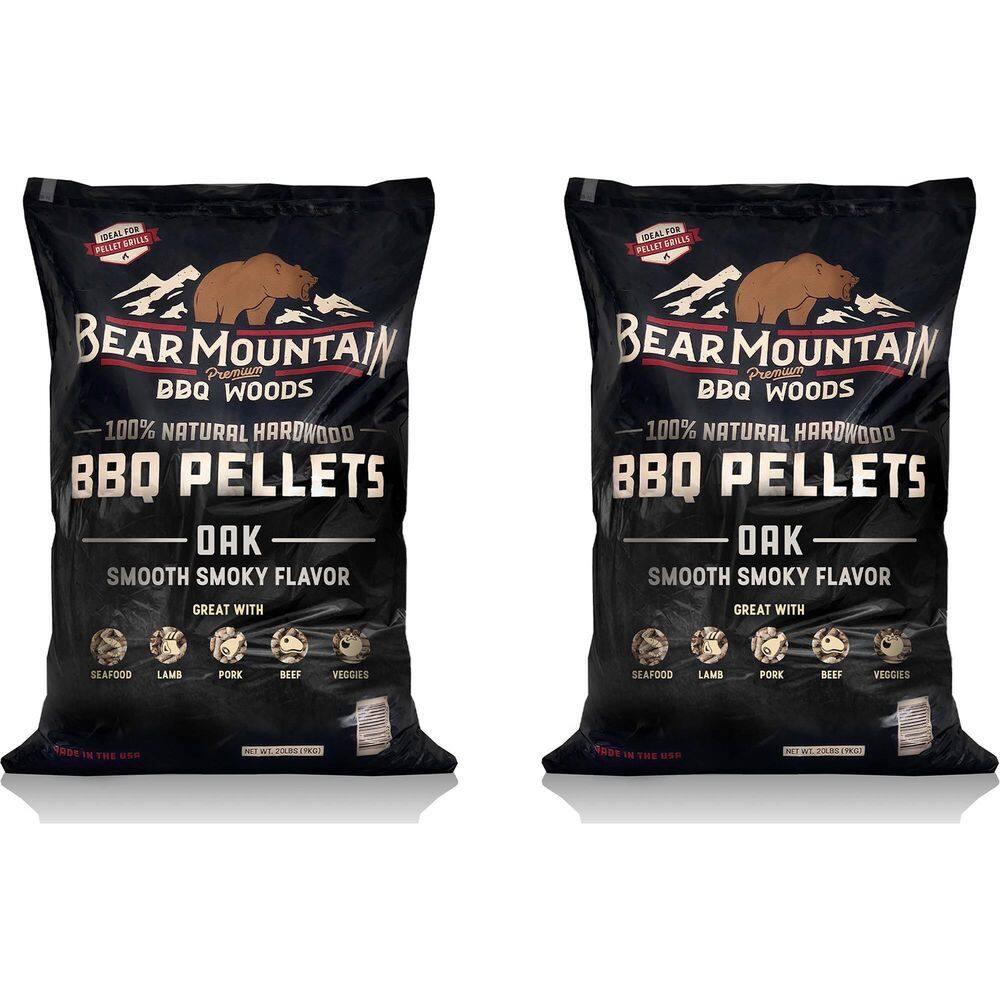 Bear Mountain Premium BBQ Woods All Natural Oak Hardwood Smoker Pellets ...