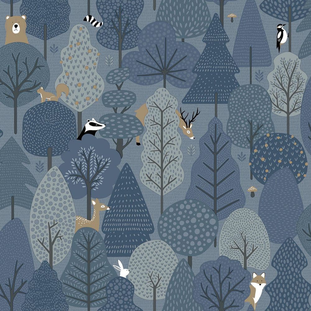 Chesapeake Pink Quillen Forest Matte Paper Non-Pasted Wallpaper Roll ...