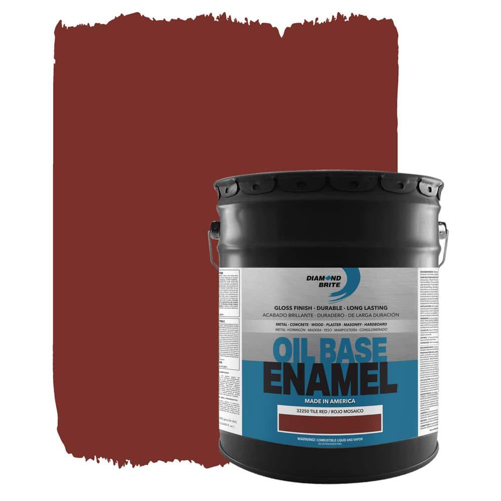 Diamond Brite Paint 3200 Series 5 Gallon 3225 Tile Red High Gloss Oil ...