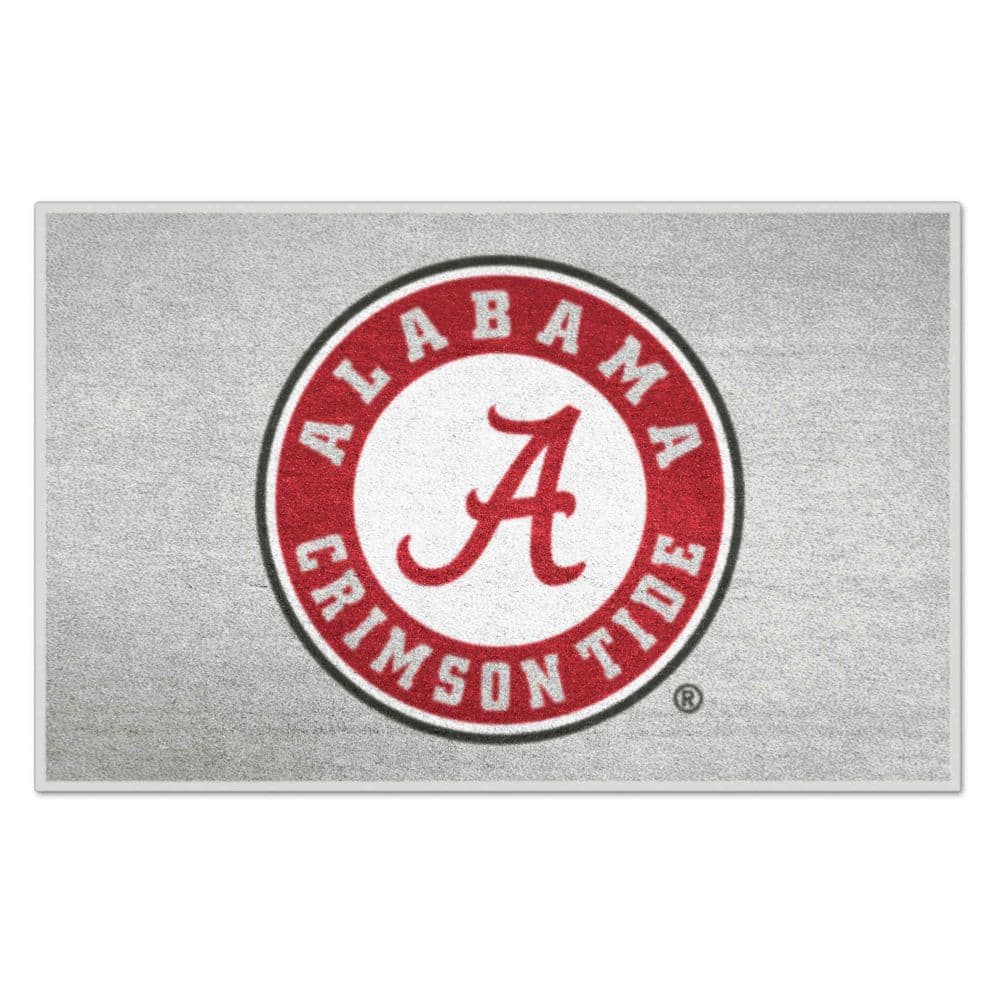 FANMATS Alabama Crimson Tide Gray 19 in. x 30 in. Starter Mat Accent ...