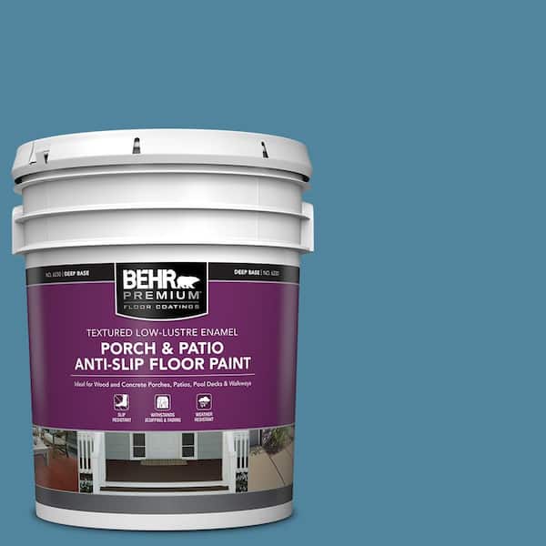 BEHR PREMIUM 5 gal. #S490-5 Jay Bird Textured Low-Lustre Enamel ...
