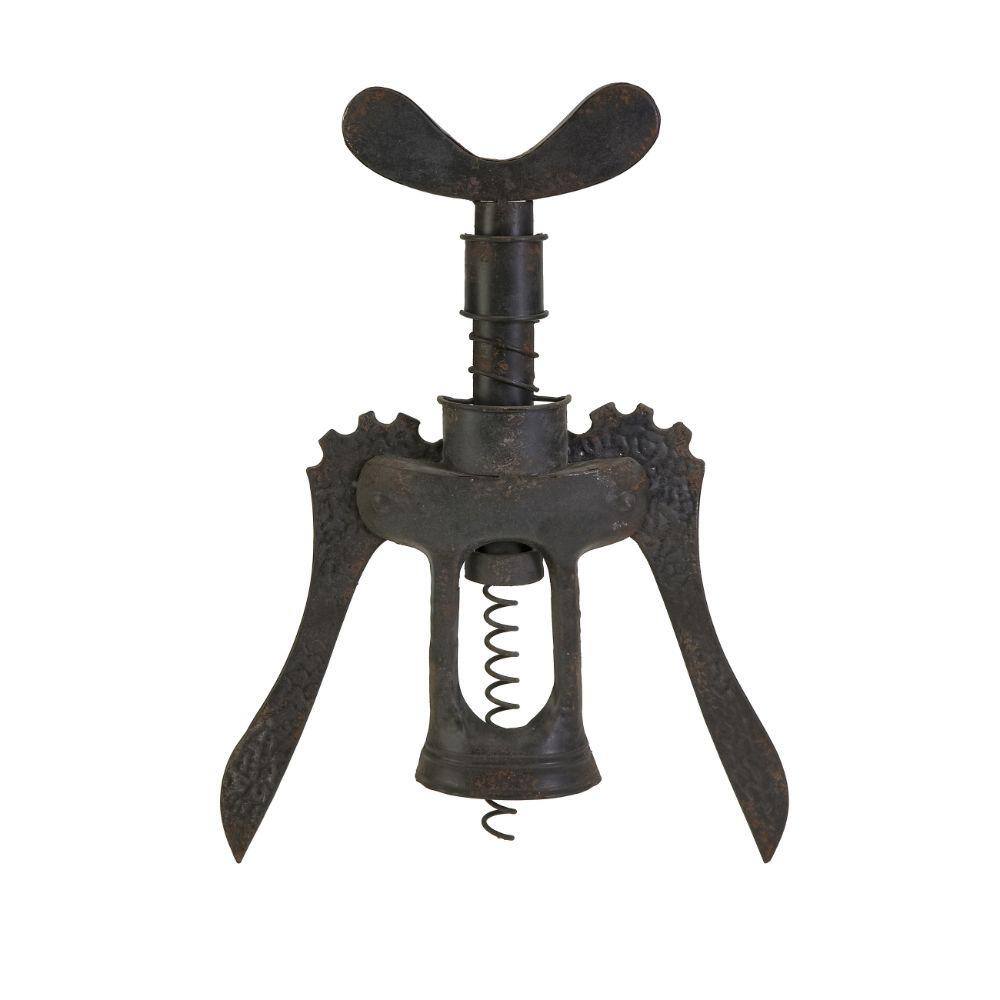 Benjara Unique Black Iron Cork Screw Wall Decor IMX-89075 - The Home Depot