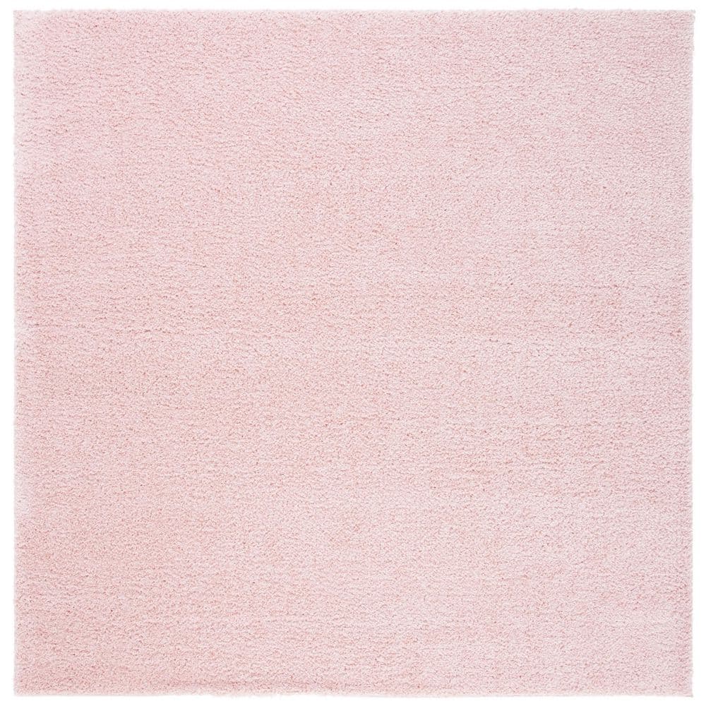 SAFAVIEH Decora Shaggy 7 ft. x 7 ft. Pink Flokati Solid Square Area Rug ...