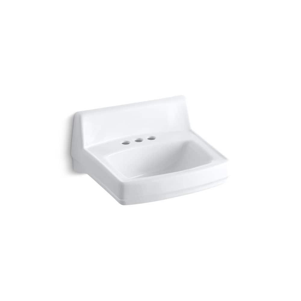 KOHLER Greenwich 20.8 in. x 18.25 in. Wall Mounted Bathroom Sink in ...