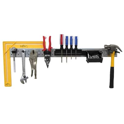 Wall Control 32 in. x 48 in. Metal Pegboard Standard Tool Storage Kit ...