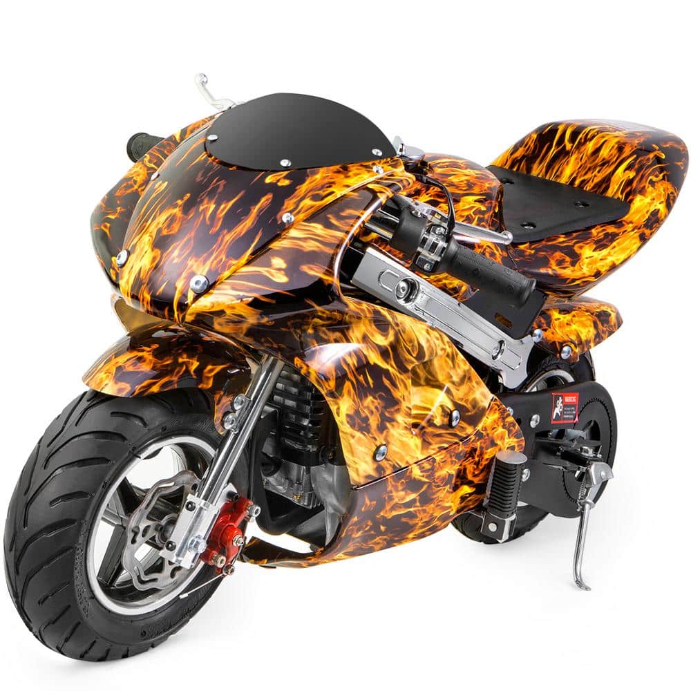 XtremepowerUS Yellow Flame 11 in. Kids Teenagers Gas-Powered Mini ...