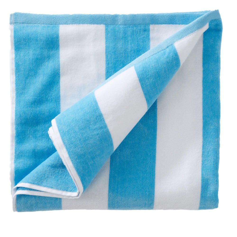 FRESHFOLDS Air Blue Oversized 100% Cotton Cabana Beach and Pool Towels ...