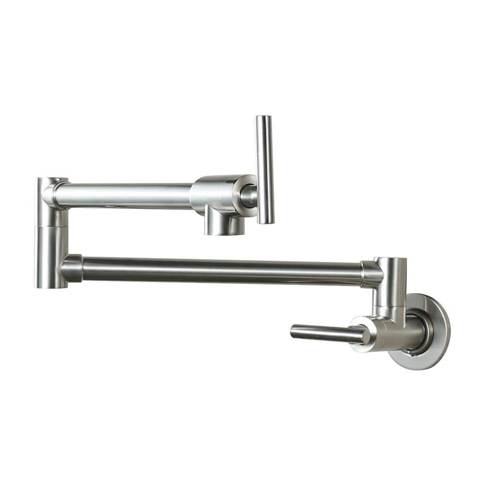 AVITAS Modern Wall Mount Pot Filler Kitchen Faucet with Double Joint ...