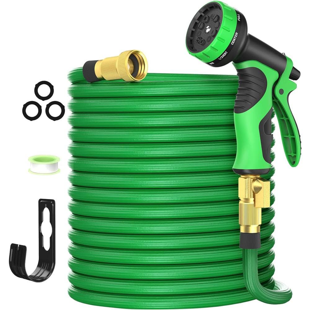 100 ft. Expandable Garden Hose Nozzles, Water Hose with 50-Layers ...