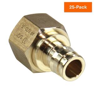 Uponor ProPEX 1/2 in. PEX-A Expansion Barb x 1/2 in. Lead-Free Brass Copper Press Adapter (25 ...