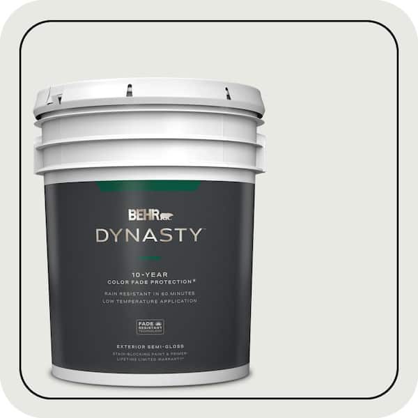 BEHR DYNASTY 5 gal. #750E-1 Steam White Semi-Gloss Exterior Stain ...