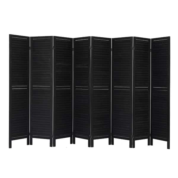 6 Panel Natural Wood Private Folding Portable Partition Screen ...