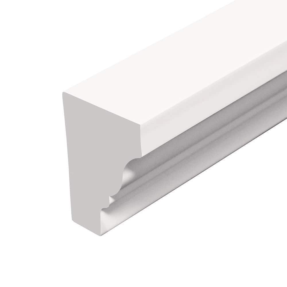 Royal Mouldings 7158 1-13/32 in. x 2 in. PVC Rams Crown White Moulding ...
