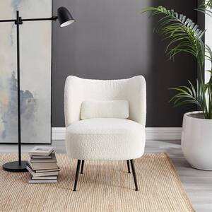 MINIMORE Dodo White Wool Mid-Century Accent Chair MM-0013WT - The Home ...