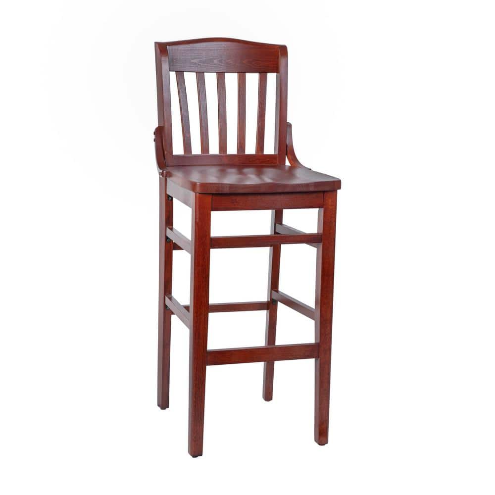 Carnegy Avenue 44 in. Mahogany Wood Bar Stool CGA-XU-2700-MA-HD - The ...