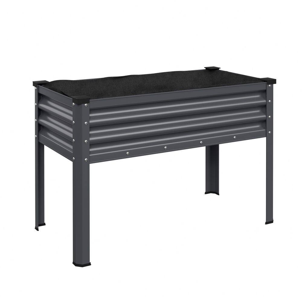 VEIKOUS 48 x 24 x 30 in. Galvanized Raised Garden Bed, Metal Elevated ...