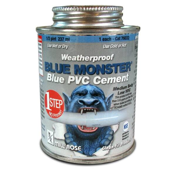 Blue Monster 8 oz. 1 Step PVC Cement 76032 - The Home Depot