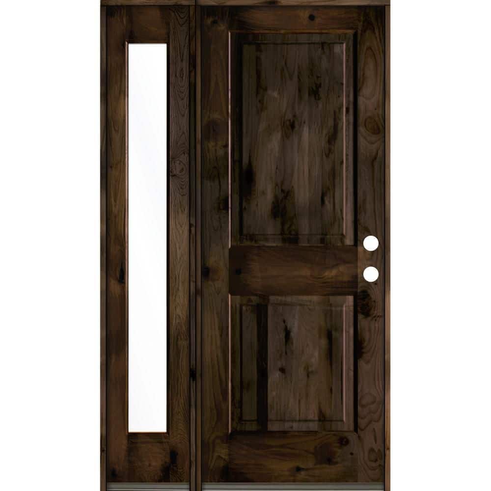 Krosswood Doors 46 in. x 80 in. Rustic knotty alder Left-Hand/Inswing ...
