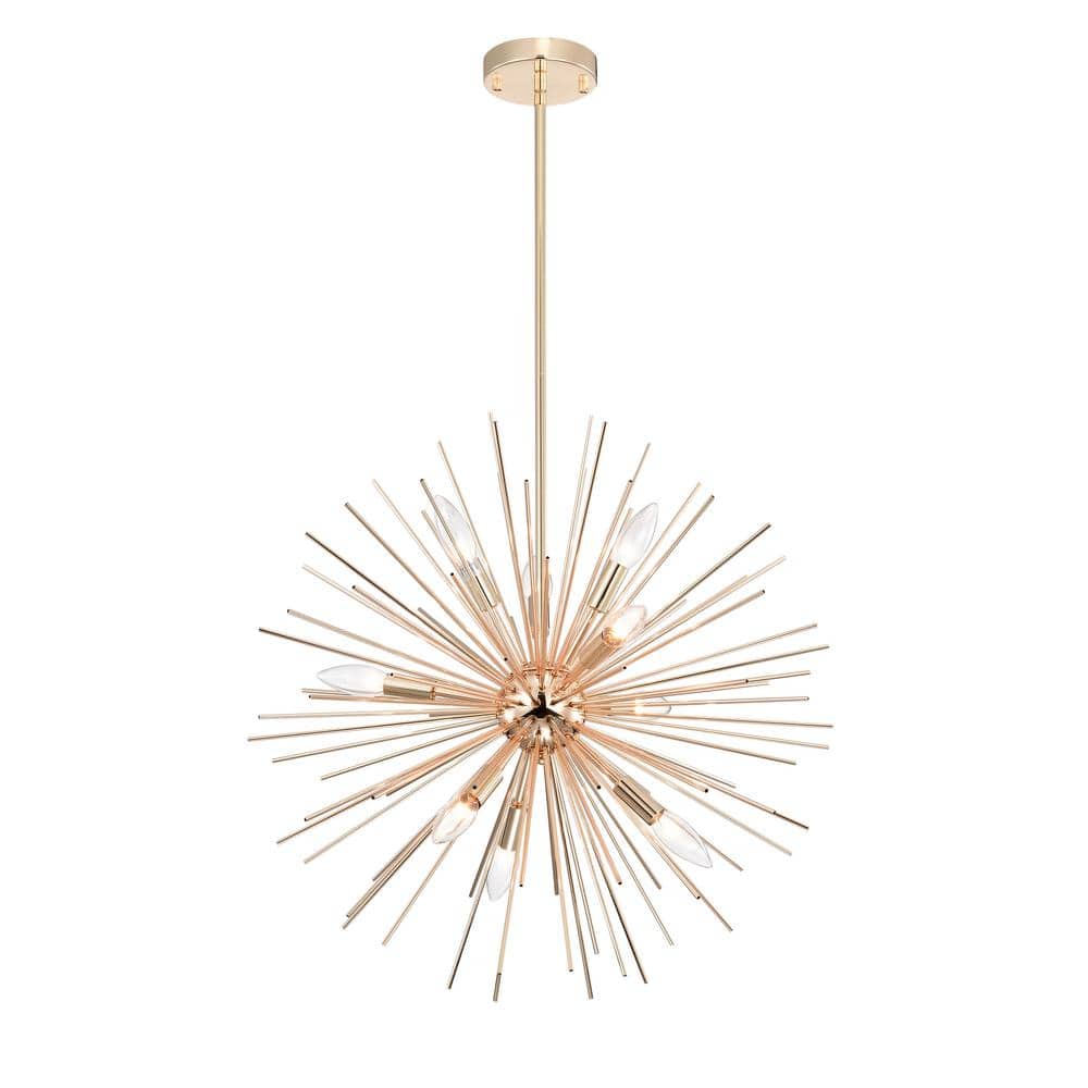 GREENVILLE SIGNATURE Gelsomino 9-Light Sputnik Sphere Chandelier Gold ...