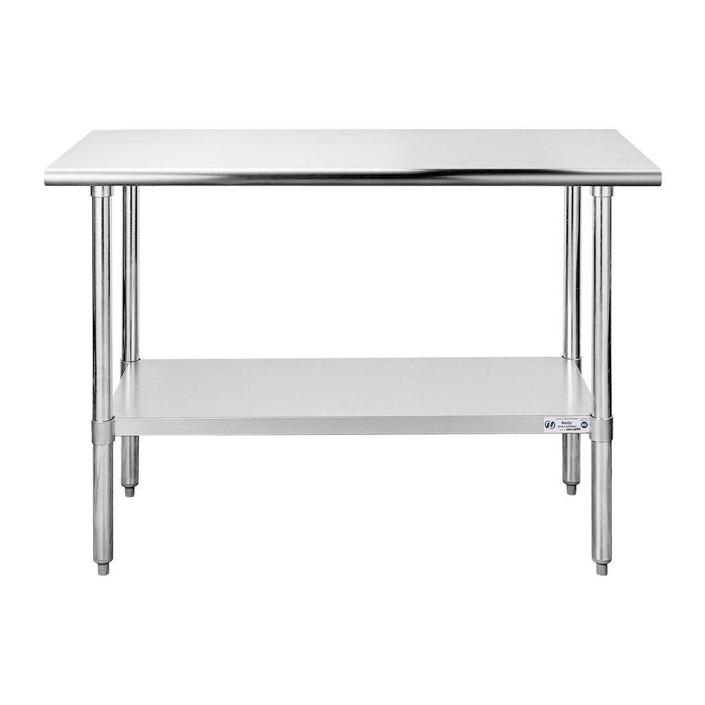 ANGELES HOME 48 in. x 24 in. Stainless Steel Commercial NSF Prep and ...