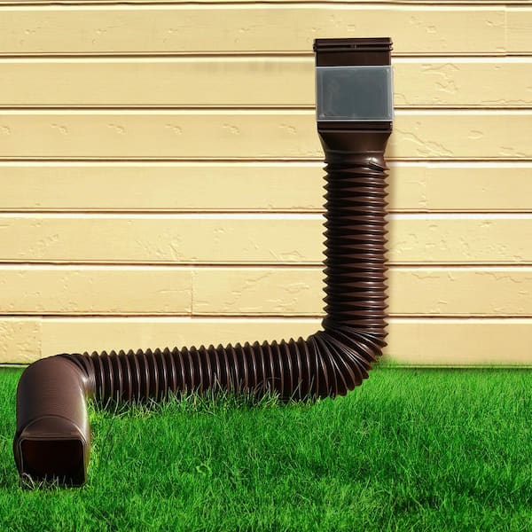VEVOR Rain Gutter Downspout Extensions, 2-Pack Flexible Downspout ...