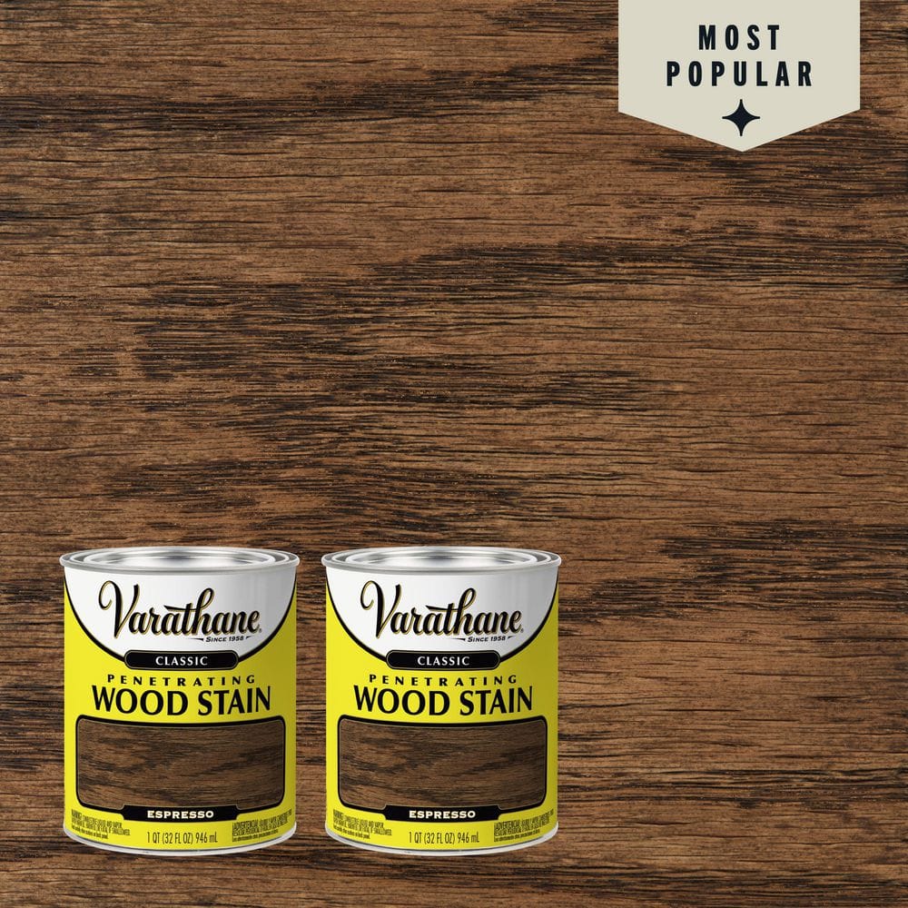 Varathane 1 Quart Espresso Classic Interior Wood Stain (2-Pack) 339719 ...