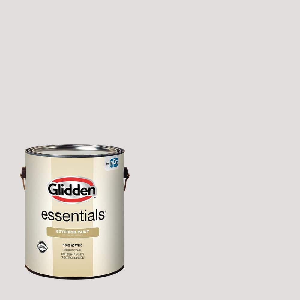 Glidden Essentials 1 gal. PPG1014-3 Silver Screen Satin Exterior Paint ...