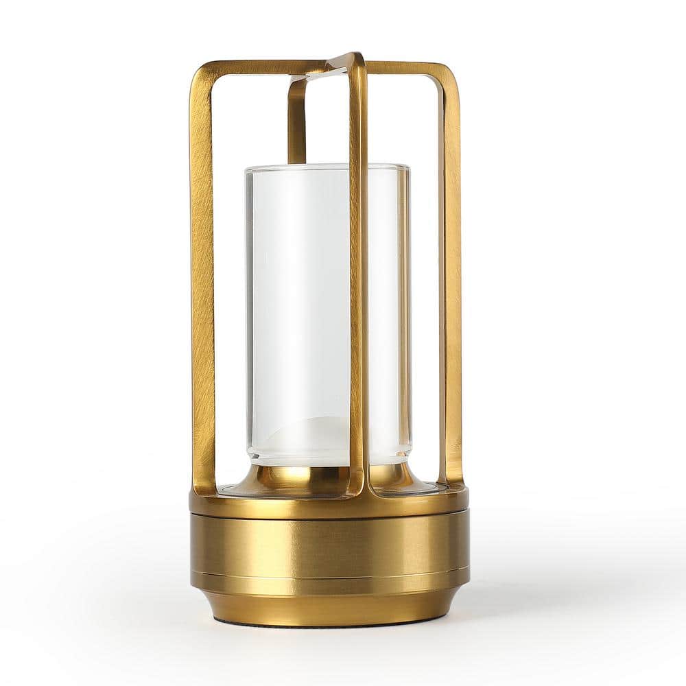 TOZING 7 in. Outdoor/Indoor Dimmable Touch Control Industrial Gold ...