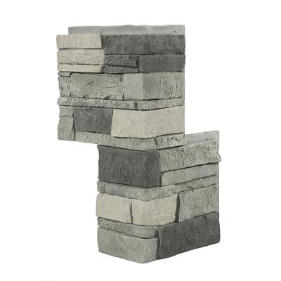 GenStone Stacked Stone 2 in. x 3.5 in. x 42 in. Northern Slate Faux ...