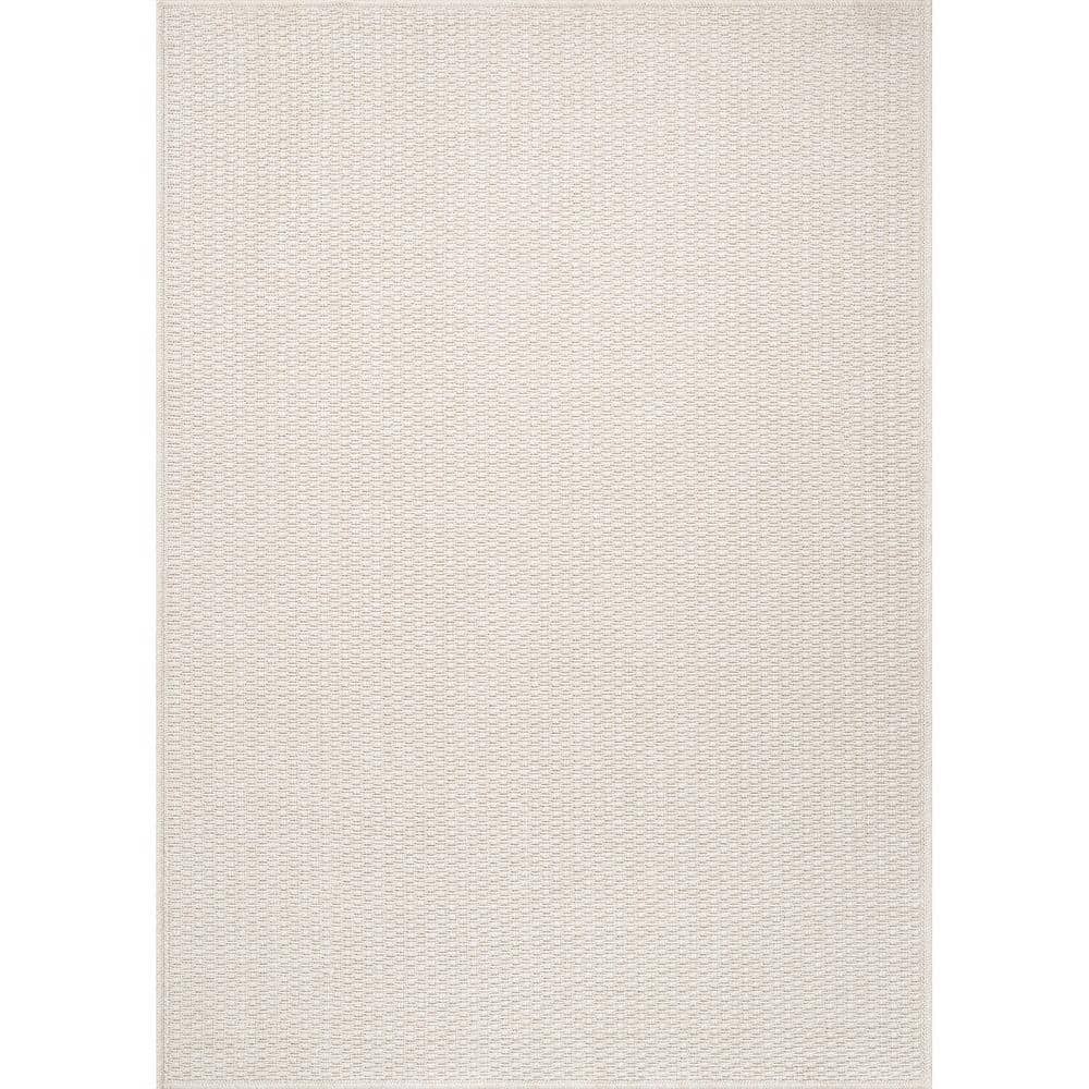 Beverly Rug Wooly Bone 8 ft. x 10 ft. Solid Indoor Area Rug WOO90105 ...