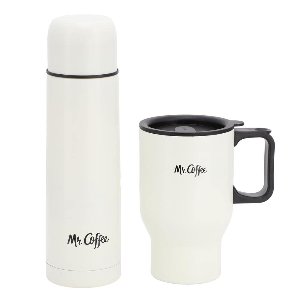Mr. Coffee Javelin 2 Piece 13.5 oz. Stainless Steel Thermal Bottle and ...