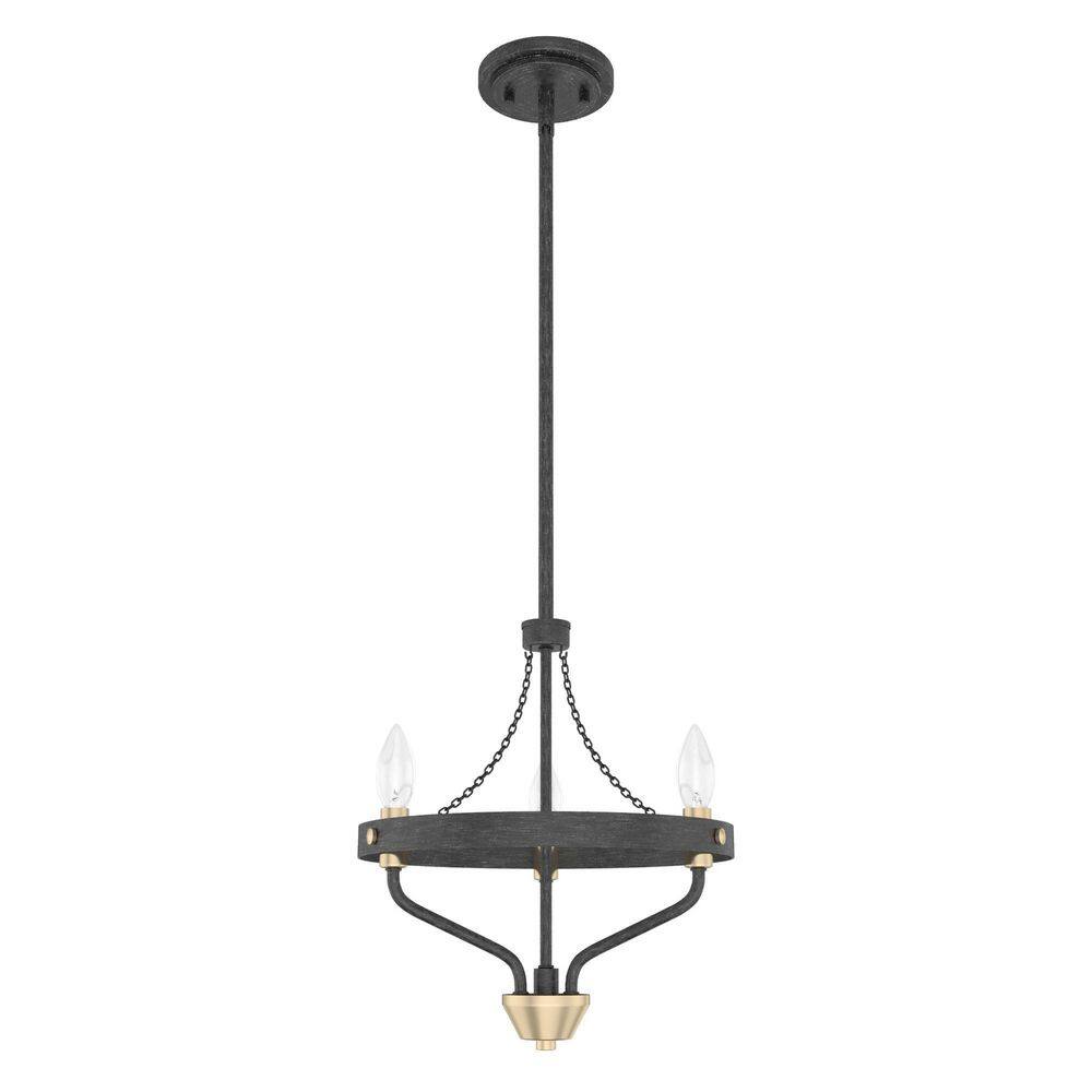 Hunter Merlin 3-Light Rustic Iron Wagon Wheel Chandelier 19803 - The ...
