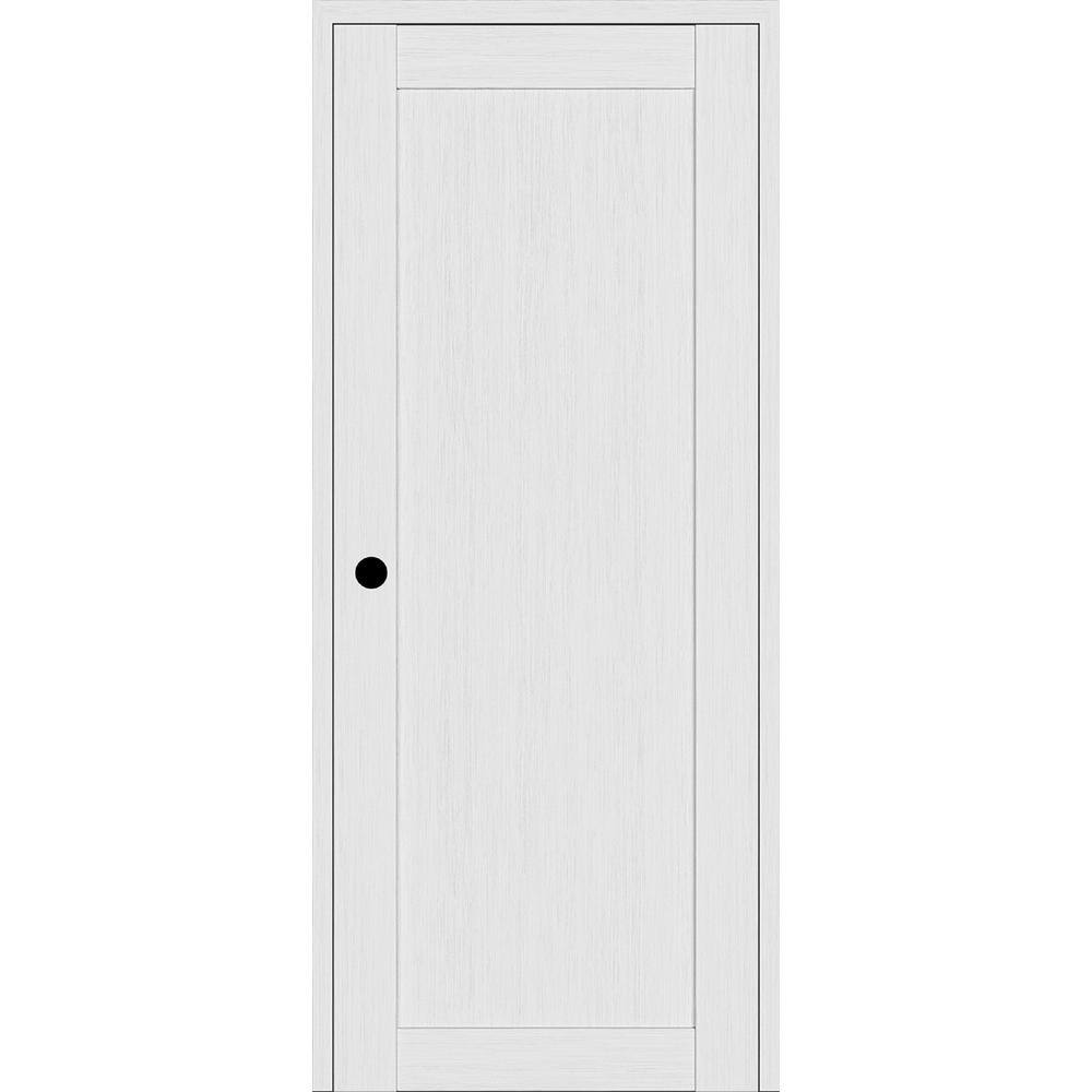 Belldinni 1 Panel Shaker 28 in. x 84 in. Right Hand Active Bianco Noble ...