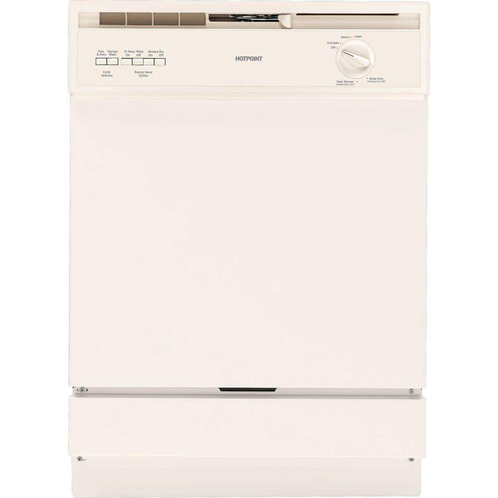 Hotpoint Front Control Dishwasher in Bisque HDA3600DCC - The Home Depot
