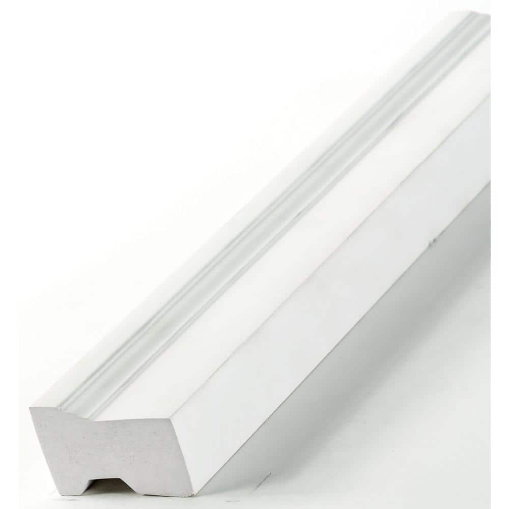 HOUSE OF FARA 1-1/4 in. D x 2 in. W x 84 in. L White PVC Brick Mould ...