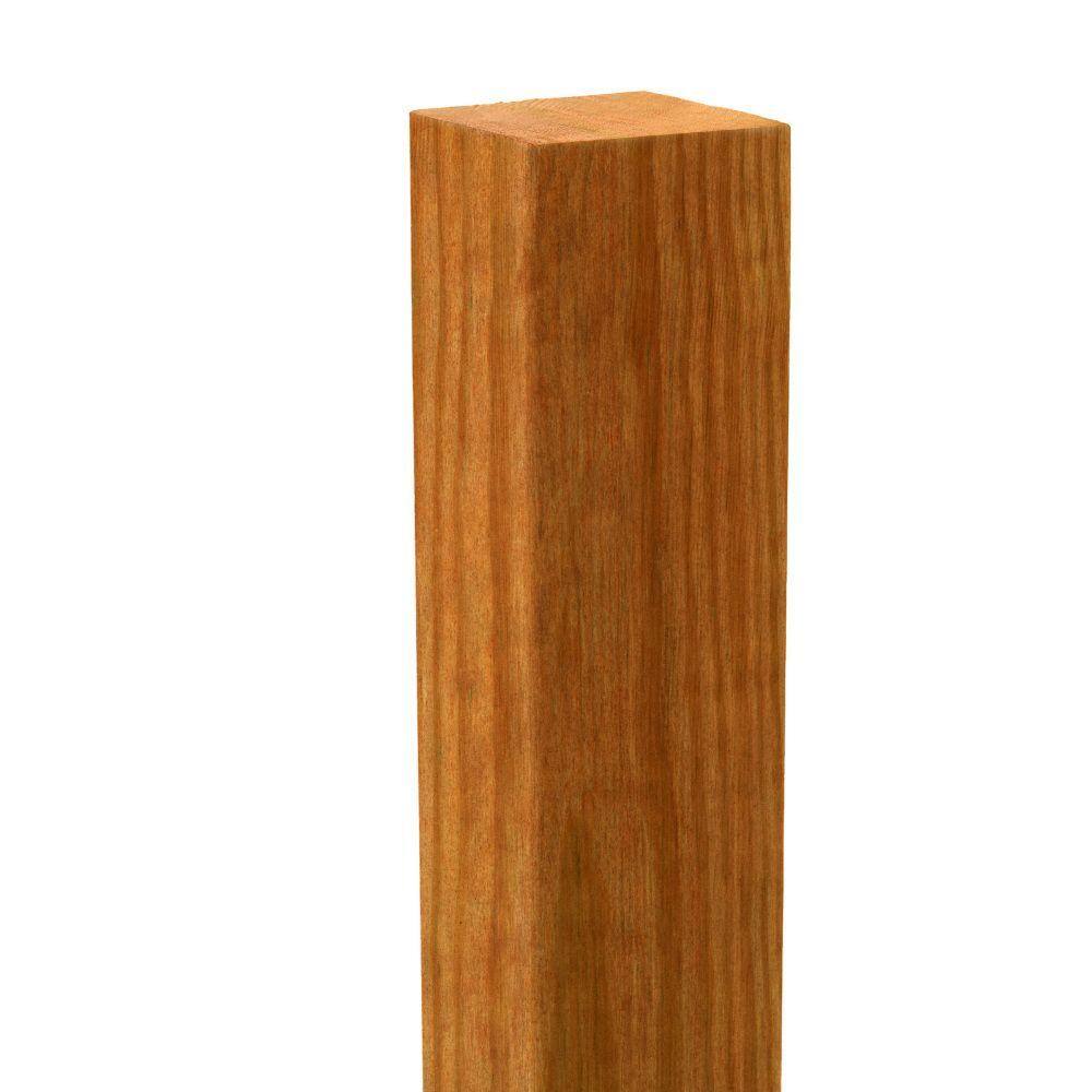 WeatherShield 4 in. x 4 in. x 4.5 ft. Pressure-Treated Eased Edge Cedar ...