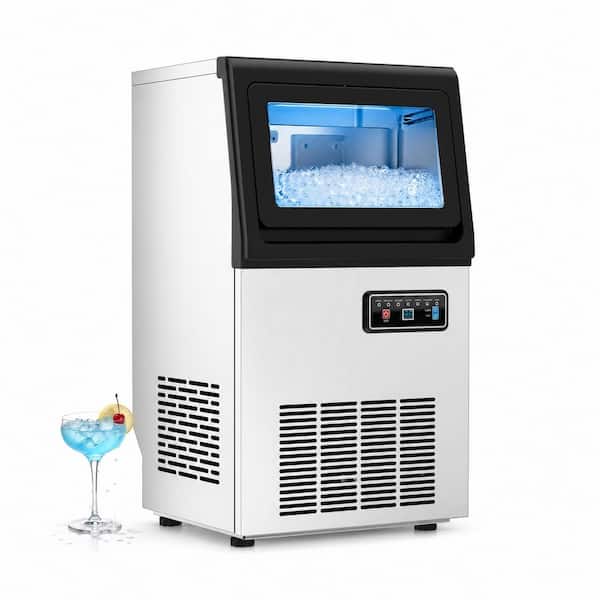 TITTLA 13.5 in. Freestanding 100 lbs. / 24 Hours Ice Maker Black and ...