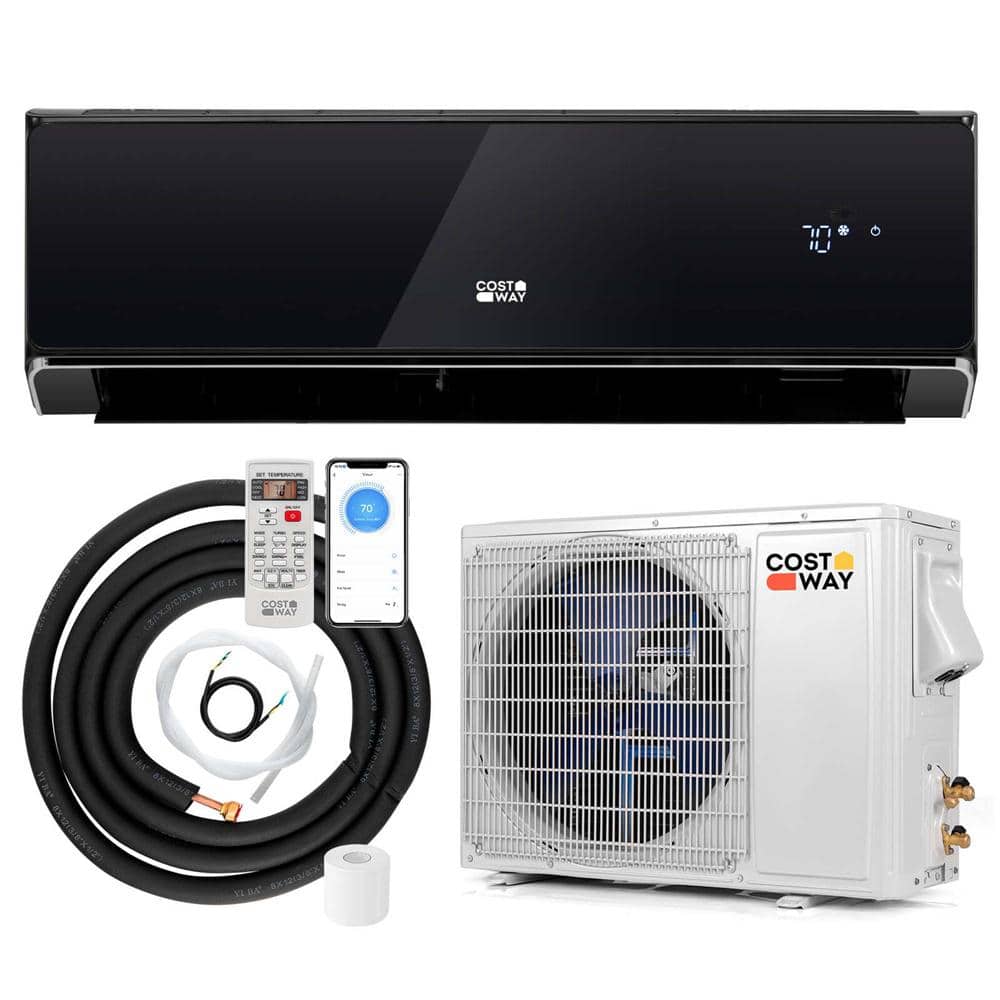 Costway 18000 BTU 1.5 Ton Wi-Fi Enabled Mini Split Air Conditioner and ...