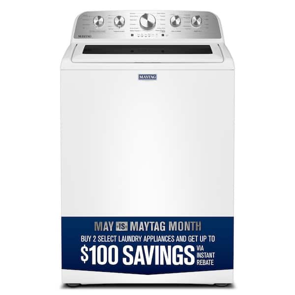 Maytag 4.8 cu. ft. Top Load Washer in White with Impeller, Pet Pro ...
