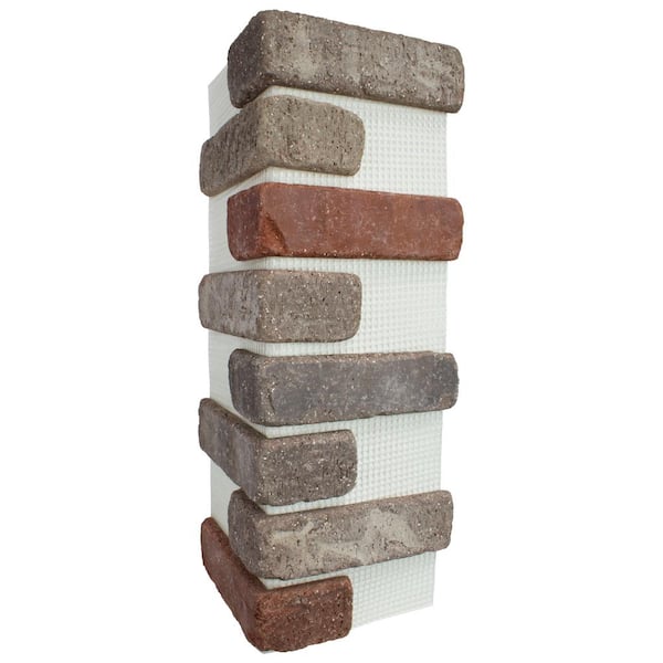 Old Mill Brick 21 in. x 15 in. Brickwebb Cobblestone Thin Brick Corners (Box of 3-Sheets) BWC ...