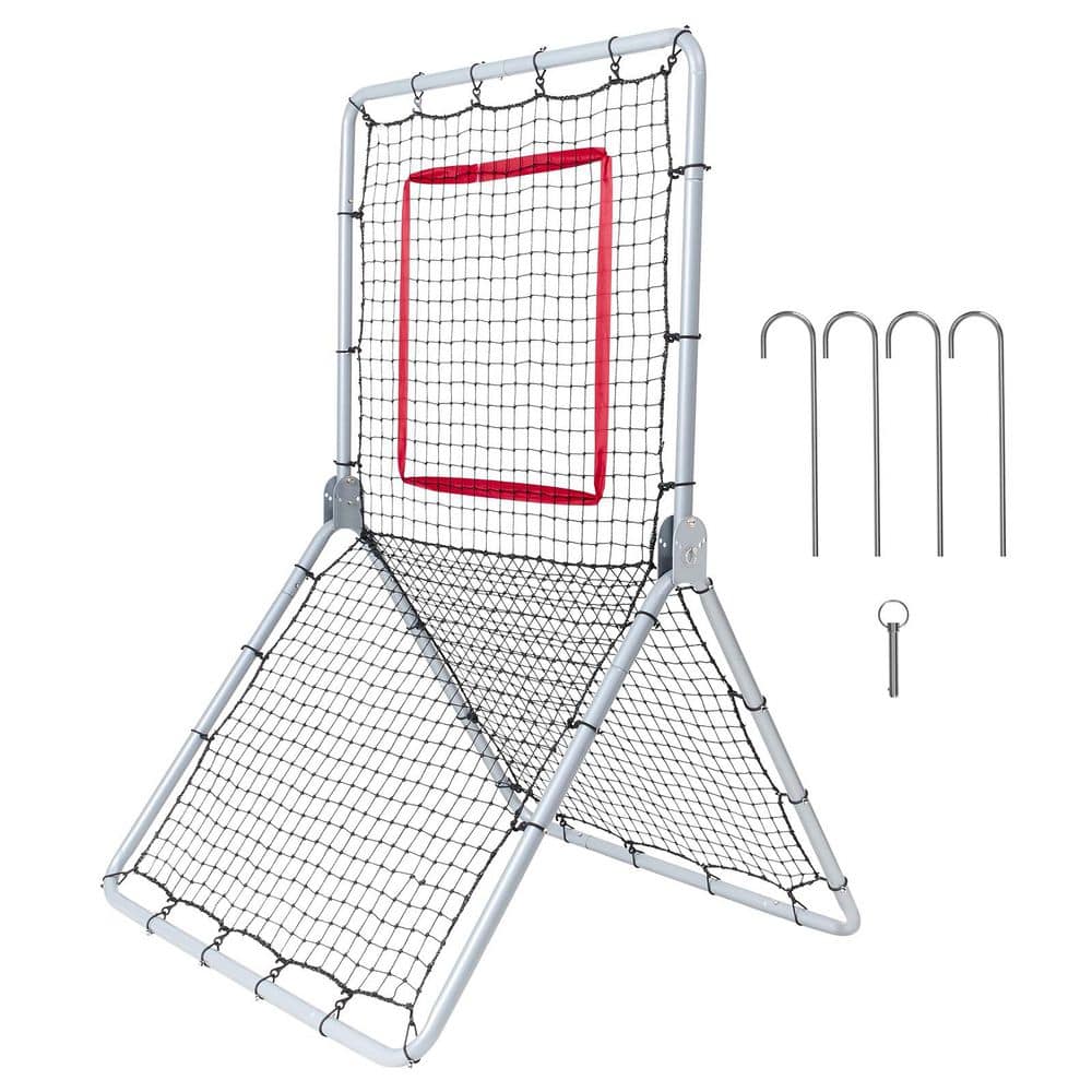 SKYSHALO Baseball And Softball Rebounder Net, 3.5 x 6 ft. PitchBack Baseball Pitching Nest ...
