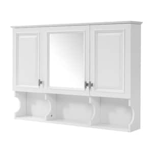 Miscool Avex White 48 in. W x 29 in. H Rectangular MDF Medicine Cabinet ...