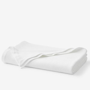 The Company Store Legends Hotel Garter Stitch Birch Cotton Twin Blanket 85104W-T-BIRCH - The ...