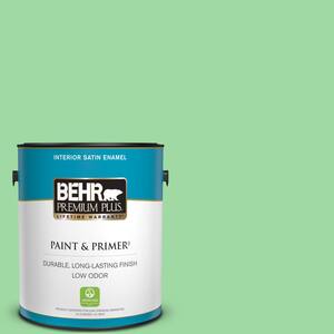 BEHR ULTRA 1 gal. #450B-4 Green Trance Extra Durable Semi-Gloss Enamel ...