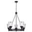 CANARM Declan 24.5 in. 3-Light Matte Black Vanity Light with Seeded ...