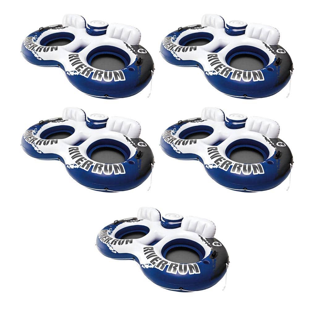 Intex River Run II Vinyl Inflatable 2-Person Pool Float Tube with ...