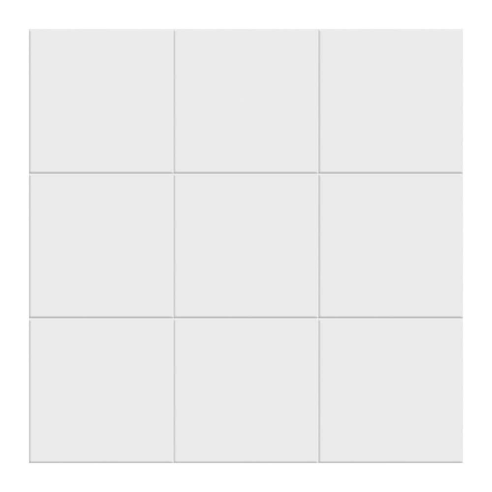 Roca Casablanca Solid White 8 in. x 8 in. Matte Ceramic Floor and Wall ...