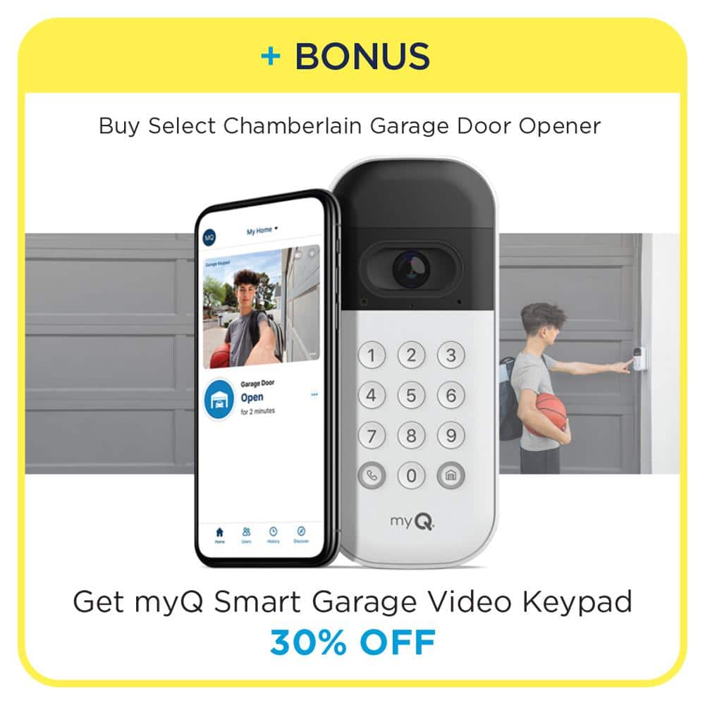 RJO101 Wall Mount Drive Ultra-Quiet Garage Door Opener with Battery ...