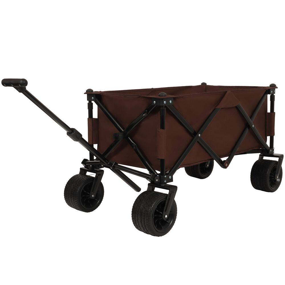 5.49 cu. ft. Fabric Utility Collapsible Folding Garden Cart, Shopping ...