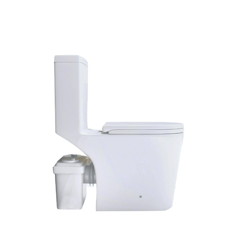 CASAINC 1-Piece 1.1/1.6 GPF Powerful Dual Flush Elongated Toilet in ...